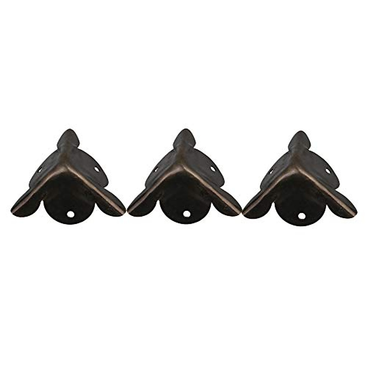 BQLZR Corner Ornament 24x24mm Vintage Bronze Metal Decorative Corner Bracket for Box Pack of 20