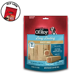 Generic Ol's Roys Long-Lasting Natural Peanut Butter Flavor Munchy Bones Chews for Dogs, 7 Count, 20 oz (3, Peanut Butter)