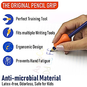Ergonomic Pencil Gripper for Righties & Lefties | Bright Colors