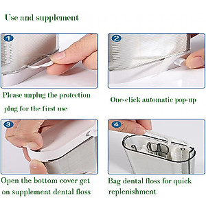 Holy Rose Dental Floss Dispenser Travel Floss Picks Dispenser Portable Flossers Toothpick Cases Fine Floss Organizer with Floss Stick 168 Count Tasteless Clean Tooth More hygienic. (Pink White)