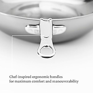 Hestan - NanoBond Collection - Stainless Steel Chef's Pan, Induction Cooktop Compatible, 14-Inch