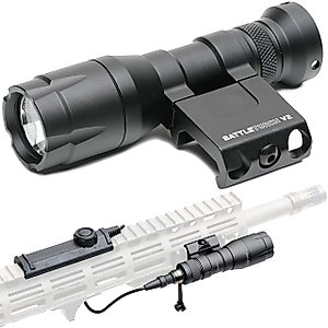 Tacticon Battletorch V2 | Rifle Mounted Miniature Flashlight| Combat Veteran Owned Company | Inline and Offset Picatinny Mount | Tactical Gun Mini Light