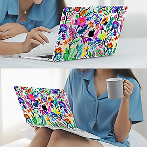 Mektron 2010-2017 for MacBook Air 13 inch Case A1466 A1369, Plastic Hard Shell Case Compatible for Old MacBook Air 13.3-inch 2017, Bright-Coloured Flowers