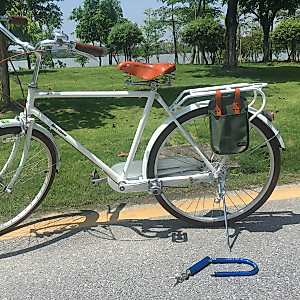 TOURBON Cycling Bike Bicycle Bag U-lock holster pouch - Canvas and Leather