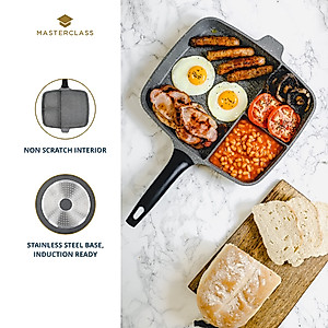 MasterClass Cast Aluminium Induction-Safe Non-Stick All-in-One Frying Pan, 32 cm (12.5")