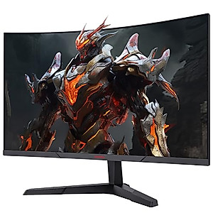 KOORUI Gaming Monitor, QHD 2560P Computer Monitor, 144Hz 27 Inch Monitor (1ms, 1800R Curved VA Panel, DP1.2+HDMI*2, AdaptiveSync, Narrow Bezel with Ultra-Thin), Tilt Adjustable,Eye Care