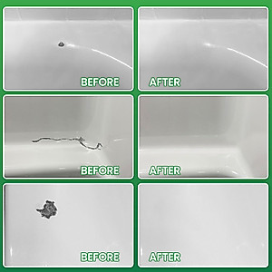 Specialty Tub and Tile Paint, High-Gloss White Tub Paint for Bathtub, Scratches & Chips on Tubs, Tiles, Porcelain, Acrylic, Enamel, Cast Iron, Sinks and Toilets, Quick Dry & Waterproof Porcelain Paint