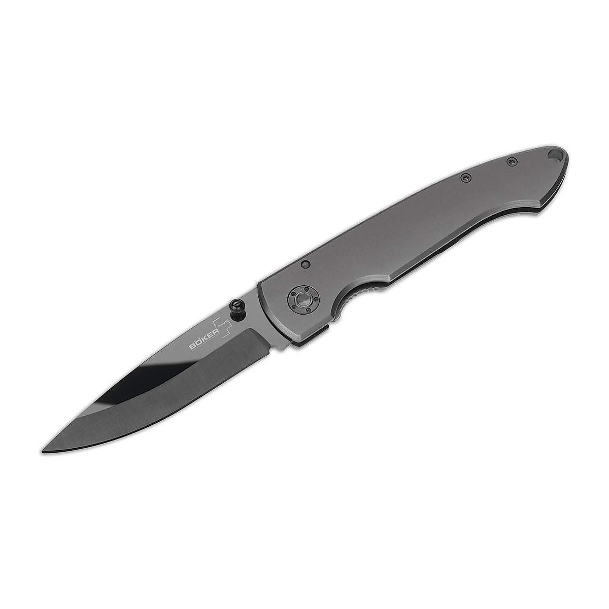Boker Plus 01BO035 Anti-MC Folding Knife with 3-1/4 in. Straight Edge Blade, Titanium, Black, One Size