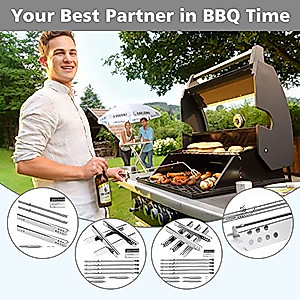 Barbqtime Grill Replacement Parts for Charbroil Performance 2 Burner Grill 463673519 463625217 463625219 463673517 463673017 463673617 463673019 463673619, Stainless Steel Part for Char-Broil Grill