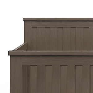 Child Craft Calder 4-in-1 Convertible Crib, Baby Crib Converts to Day Bed, Toddler Bed and Full Size Bed, 3 Adjustable Mattress Positions, Non-Toxic, Baby Safe Finish (Brushed Truffle)