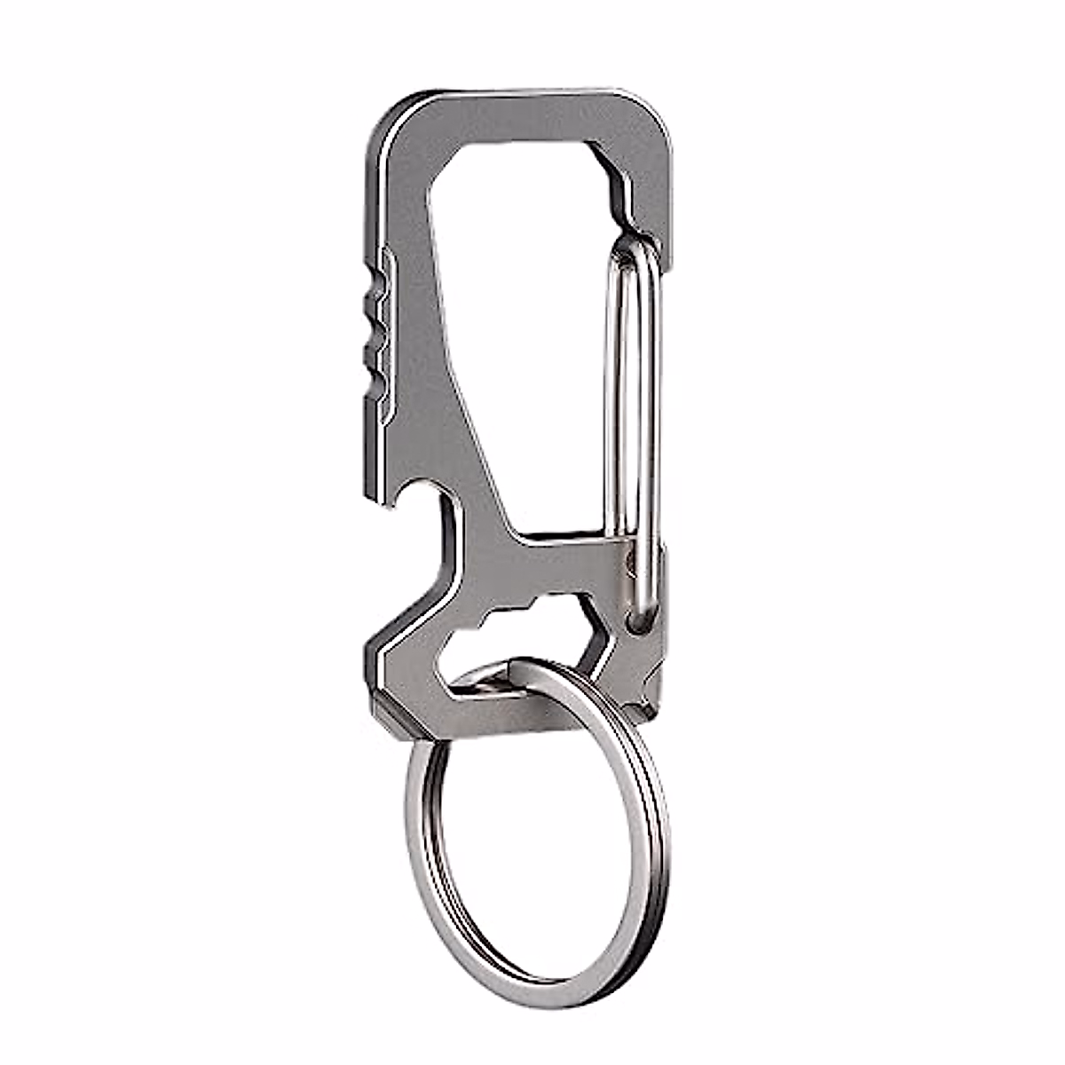 Imentha Titanium Keychain - Bottle Opener, Key Ring Clip - Carabiner Keychain for Men and Women, Keychain Accessories - Lightweight and Durable Titanium EDC Tool for Outdoor and Everyday Use