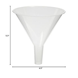 Built Industrial 2 Pack Refillable Plastic Gallon Jugs with Lids and Funnel, 4.9 x 5.3 Funnel