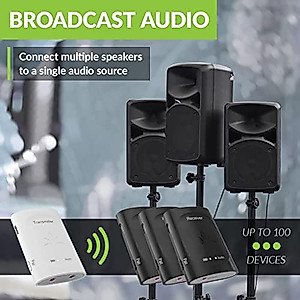 Avantree Audiplex 2403s & TR2403S Receiver, Bundle: Multiple Wireless Transmitter & Receiver, Scalable to 100PCS Headphones/Speakers