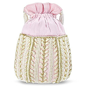 Aheli Potli Bags for Women Evening Bag Clutch Ethnic Bride Purse with Drawstring (P47PK)