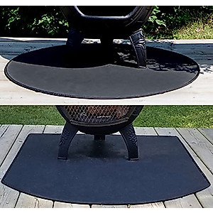 The Blue Rooster CPSC Certified Grill Pad, Thick 6mm Pad Protects Floor, Deck, Patio from Spills and Grease. Smoker, Grill, Chiminea Pad 36" x 48" Rectangle