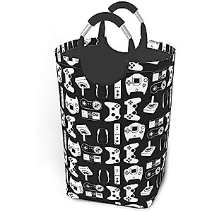 Game Weapon Funny Gamer Laundry Basket Laundry Hamper Large Capacity Portable Dirty Clothes Storage Bags Household Toy Organizer