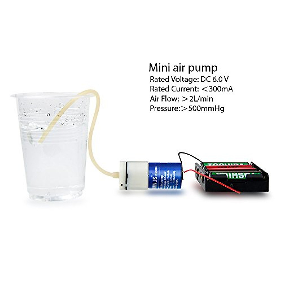 DIMINUS DC 6V Mini Air Pump Motor, DIY and Replacement Accessories, Best for Aquarium Tank Oxygen Circulate (4 Pack)