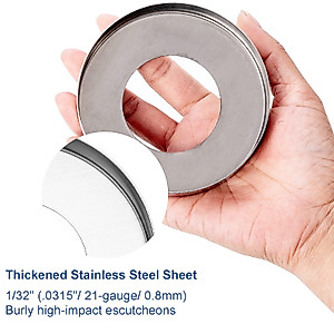 EESC2Y 4-PCs 2" I.D. Pool Ladder Escutcheon Plates, Pool Ladder Rings for 1.9" Inground Pool& Spa Ladder Handrail Tubing- Made of Thickened 304 Stainless Steel