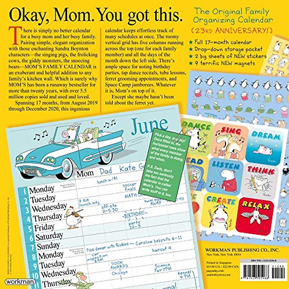 Mom's Family Wall Calendar 2020