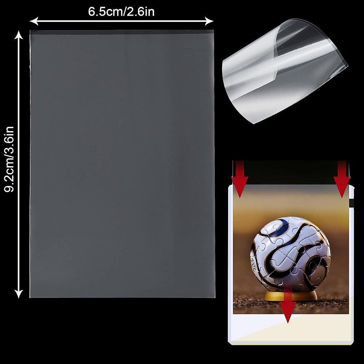 1000 PCS Penny Sleeves, Clear Card Sleeves Soft Pokemon Card Sleeves, Sports Baseball Photocard Sleeves for Standard Trading Cards