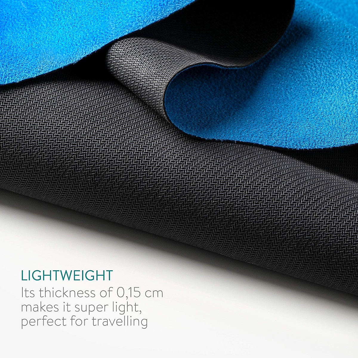 Navaris Foldable Yoga Mat for Travel - 1/16" (1.5mm) Thick Exercise Mat for Pilates, Workout, Gym, Fitness - Non-Slip Folding Portable Mat