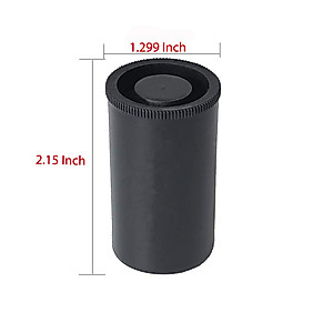 Criativo live 60 Pcs Film Canisters ,35MM Empty Camera Reel Containers, for Rockets, 8 OZ, 2" H, 1" W, Plastic, Films Developing Processing Tube, Roll Case, Small Accessories, Storage (Black60)