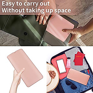 GFANSY PU Leather Keyboard Sleeve for Logitech K380 & Apple Wireless Magic Keyboard A2449 A2450 MLA22LL/A A1644, Travel Sleeve Bag Case, (Not Included Keyboard) PU-Pink