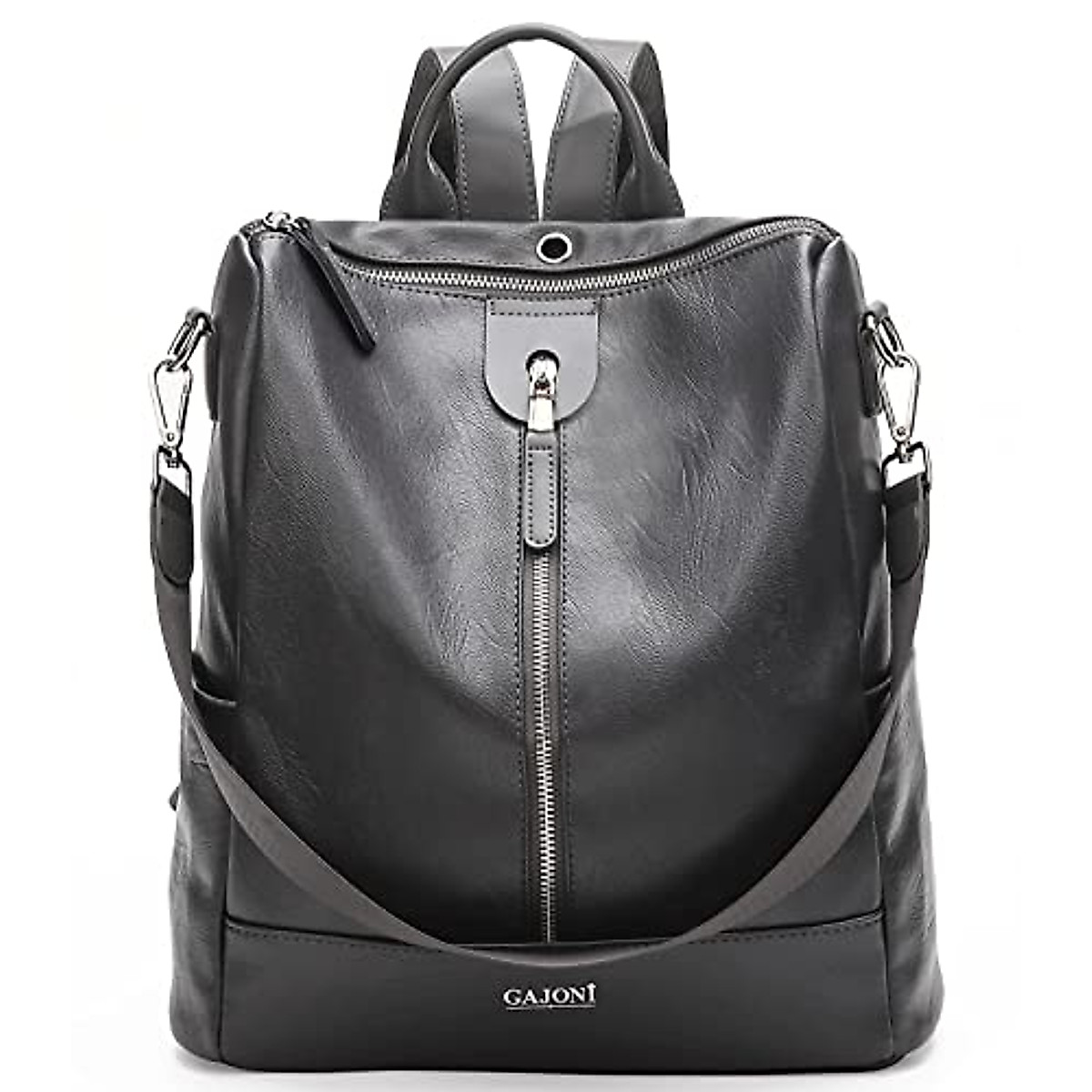Gajoni Ladies Backpack Purse Black-PU Leather Fashion Backpack for Women With Antitheft Pocket-Ladies Shoulder Bag Handbag-Travel Backpack Purse