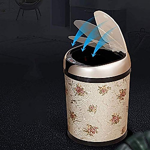 ALUKAP Small Garbage Can Rechargeable Smart Plastic Induction Trash Storage Bin, Stylish Household Elegant Fully Automatic Electronic Trash Can, Lithium Battery Charging Kitchen Trash Can (Size : 12L