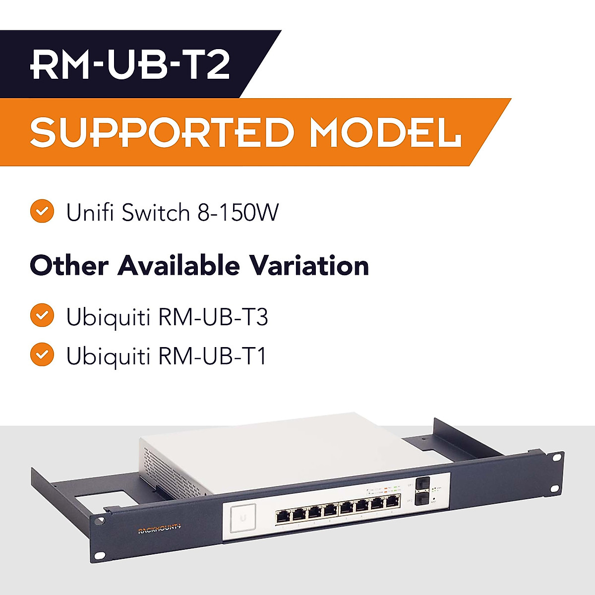 R RACKMOUNT·IT | RM-UB-T2 | Rack Mounting Kit for UniFi Switch 8-150W