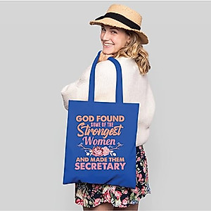 Unique Secretary Gifts for Strong Women Perfect for Gods Chosen Navy Black Multicolor Canvas Tote Bag