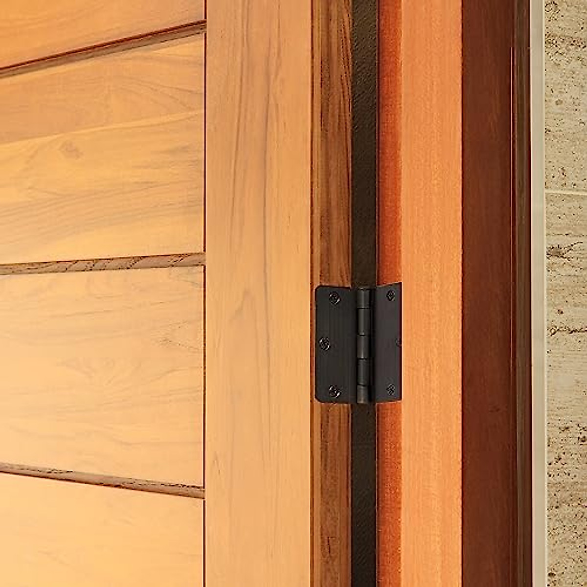 Design House 181388 1/4" Radius Steel Door Hinge Door Hardware Door Hinges for Interior Doors, 3-1/2" x 3-1/2", Oil Rubbed Bronze, (Pack of 10)