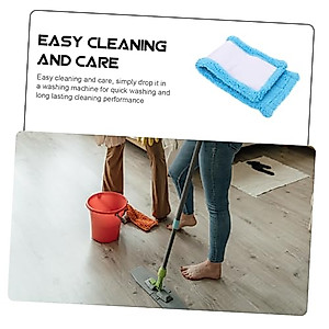 Outanaya 2pcs Mop Refill Mop Sponge Pad Alda Flat Mop and Bucket Floor Mops Commercial Mop Sanitary Napkin Moppe Floor Cleaning Tool Mop Head Cap Vassevirgin Blue