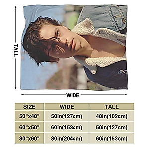 CaryJShelby Cole Sprouse Blanket Throw Size Ultra Soft Flannel Fleece All Season Light Weight Living Room/Bedroom Warm Blanket 80"x60"