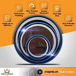 Habit Fitness Club - Yoga Wheel Set (Pro Series)- Best Roller Wheels for Relieving Back Pain, Correcting Posture & Yoga Pose & Stretching Assistant