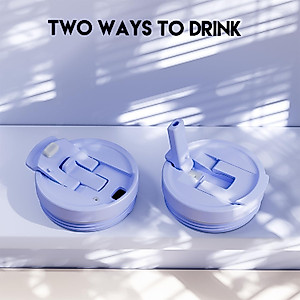 Meoky 32 oz Tumbler with Handle and Flip Straw, 100% Leakproof Tumbler with Lid and Straw, Stainless Steel Insulated Cup, Cupholder Friendly, Keeps Cold for 24 Hours (Fairyland)