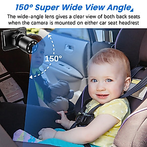 Baby Mirror for Car, Back Seat Baby Car Camera with Night Vision, View Infant in Rear Facing Seat with 4.3-Inch HD Display, Observe The Baby's Every Move at Any Time while Driving