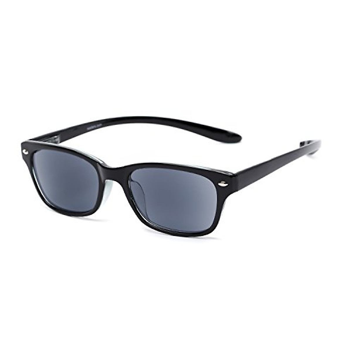 Retro Square Reading Sunglasses in Black with Smoke Lenses by Readers.com | The Cabo Hanging | +2.00