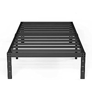 Tooyyer Metal Twin Size Bed Frame 18inch High 3000 lbs Heavy Duty Steel Slat Mattress Support Easy to Assembly No Box Spring Needed Non-Slip Support Noise Free Bed Twin