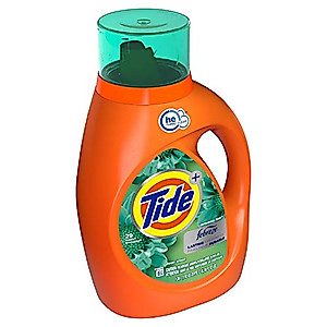 Tide plus Febreze Freshness Botanical Rain HE Turbo Clean Liquid Laundry Detergent, 46 oz, 29 loads (Packaging May Vary)