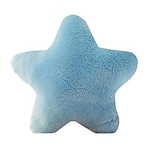 AUCOOMA 15.7" Star Pillow Blue Plush Star Shaped Pillow Stuffed Hugging Toy Decor Gift