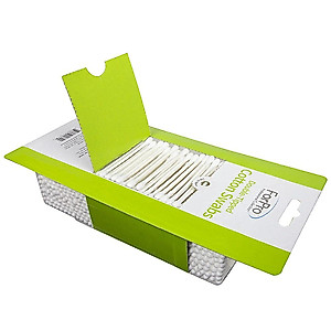 ForPro Double-Tipped Cotton Swabs, 100% Lint-Free Biodegradable Cotton, for Sensitive Skin, 500-Count (Pack of 4)