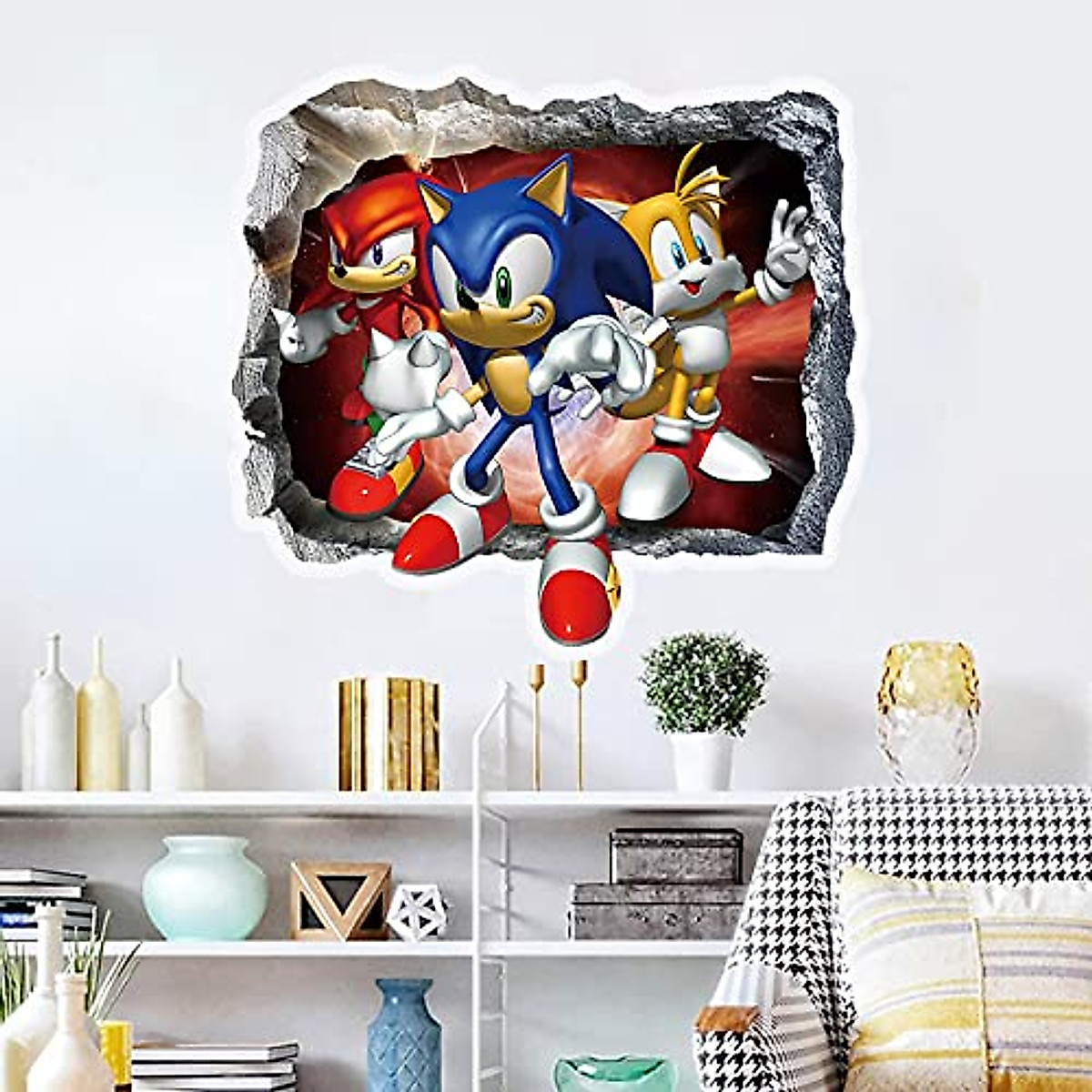 The Hedgehog Cartoon Wall Stickers for Kids Bedroom Decoration Background Wall Decals Home Decor