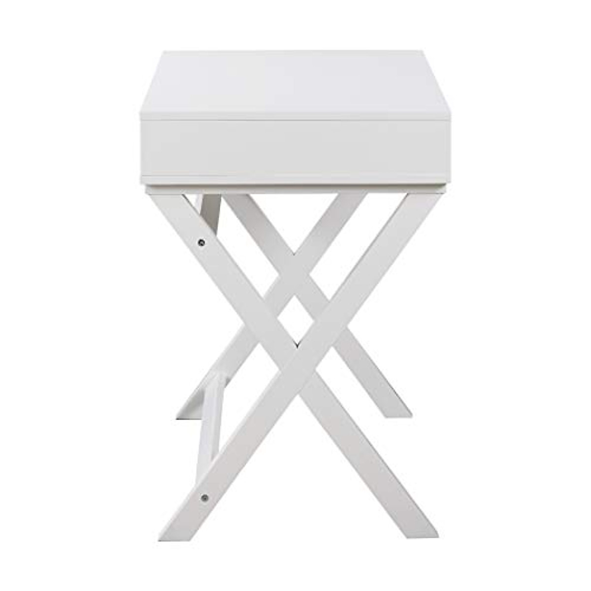 OSP Home Furnishings Washburn Chic Campaign Writing Desk, White