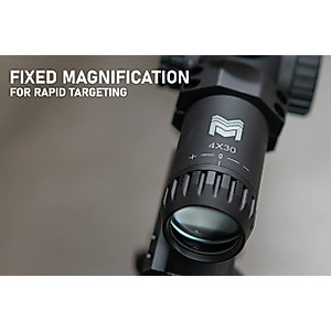 Monstrum Stealth 4x30 Fixed Magnification Scope | Black | MX1 Reticle