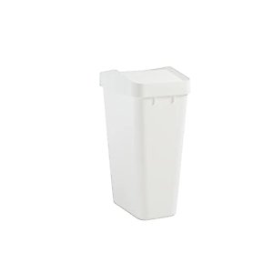 Rubbermaid Swing Top Waste Container for Home and Kitchen, Easy Access Disposal and Slim Modern Trash Can with Lid, 12.2 Gallon Capacity, White