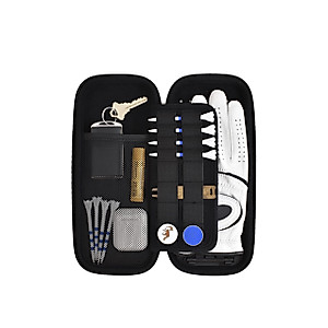 Platypus Golf Co. Caddie Case - Golf Glove Holder with Hinging Stiff Shaper - Golf Accessories for Men & Women - Hard Case Organizer with Storage Slots for Phone, Tees, Divot Tools & Ball Markers