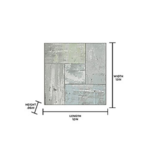 FloorPops FP3290 Boardwalk Peel & Stick Floor Tiles, Grey