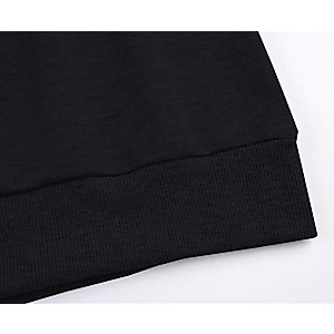 LYXIOF Womens Off Shoulder Sweatshirt Slouchy Long Sleeve Shirts Pullover Tops Black L