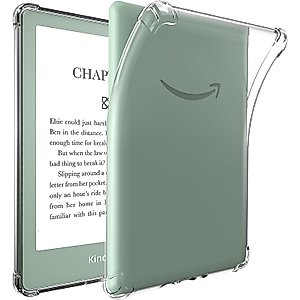 Clear Case for 6.8" Kindle Paperwhite 11th Generation 2021 and Signature Edition TPU Back Cover, Bumper Corners Slim Protective Case for 11th Gen Kindle Paperwhite- Transparent (Transparent)